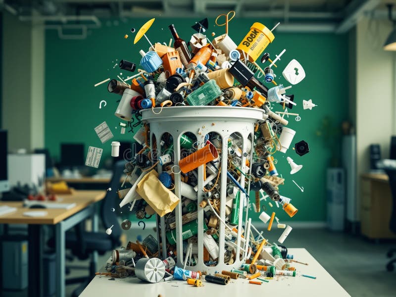 Boosting Workplace Sustainability an Overflowing Trash Can Highlights ...