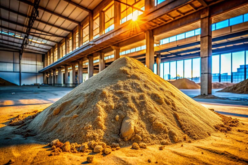 Preparing for Foundations a Crucial Construction Stage Sand Pile on ...