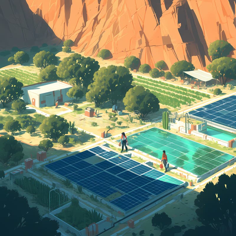 Desert Farming Revolution - Solar Powered Hydroponics Stock ...