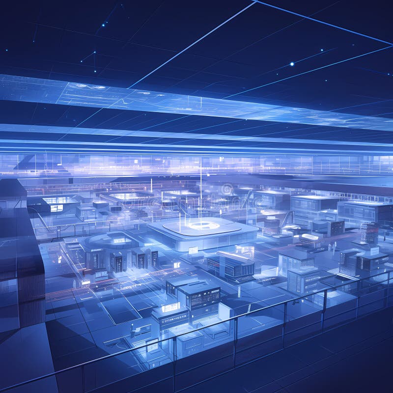 Illustration of Quantum Computing Data Center Stock Illustration - Illustration of computational ...