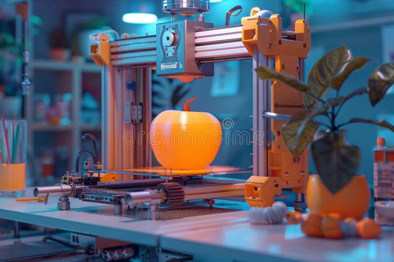 "Innovative 3D Printing in Progress." Stock Illustration - Illustration ...