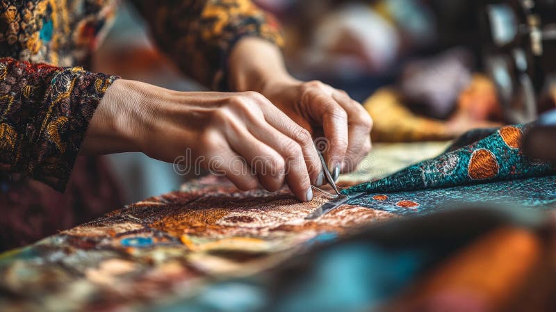 Creative Handcrafting in a Colorful Workshop Stock Image - Image of ...