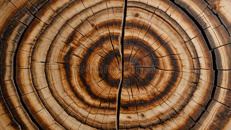 A Close-up View of Tree Rings in a Cross-section of a Tree Trunk that ...