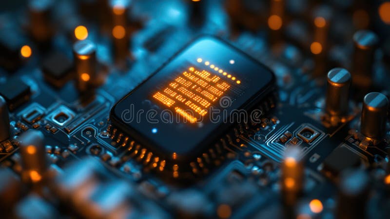 Closeup of Futuristic Android Revolution with Ample Copy Space ...