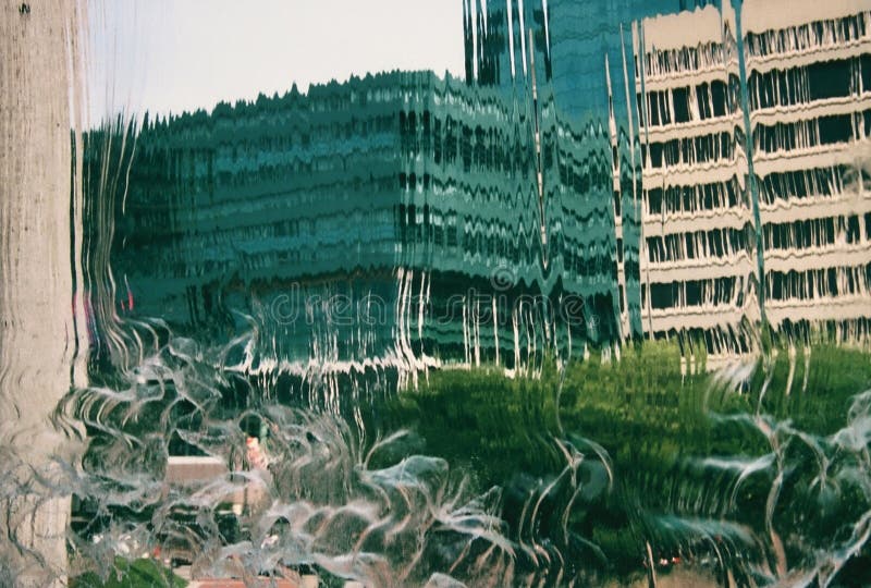 Distorted Cityscape Reflections Art Stock Image - Image of perspective ...