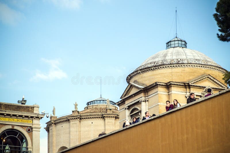 A Glimpse of Vatican Architecture Against a Clear Sky Editorial ...