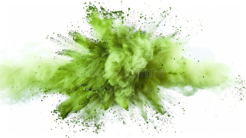 Green Explosion of Powder Generative AI Stock Photo - Image of posts ...