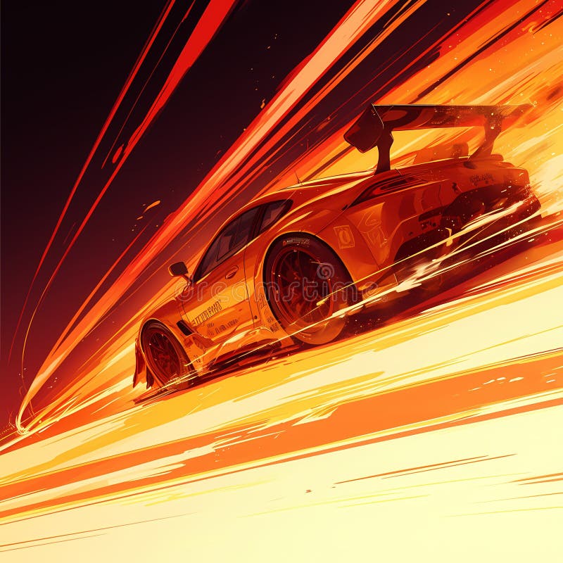 Racing Car stock illustration. Illustration of dynamic - 354782562