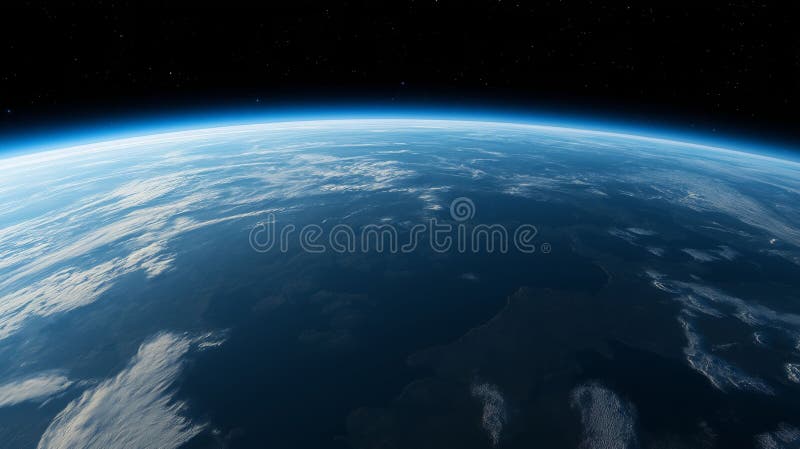 Earth: a Fragile Blue Orb in the Vastness of Space Stock Image - Image ...