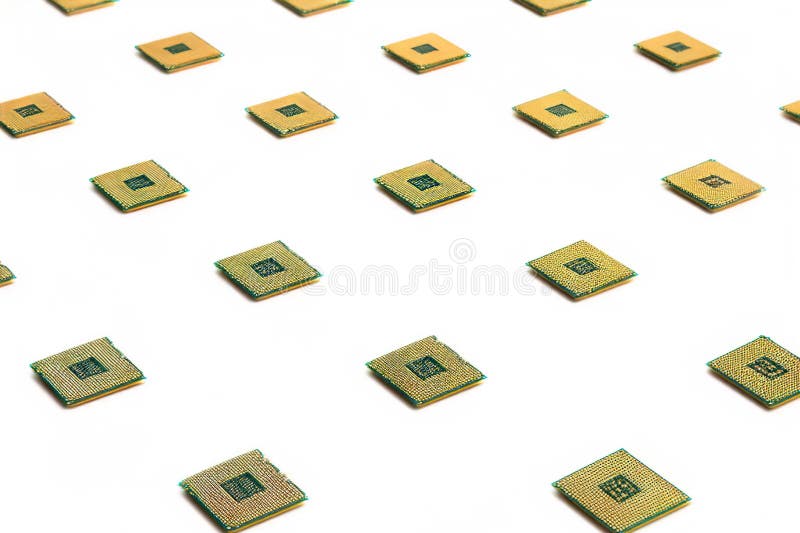 Advanced Microprocessors on Production Line at Conveyor Belt. AI Content Generation. Stock ...