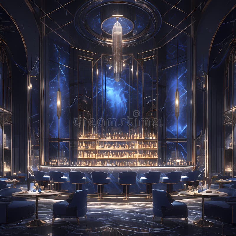 Sophisticated Bar Setting for High-End Events and Commercial Use. Stock ...