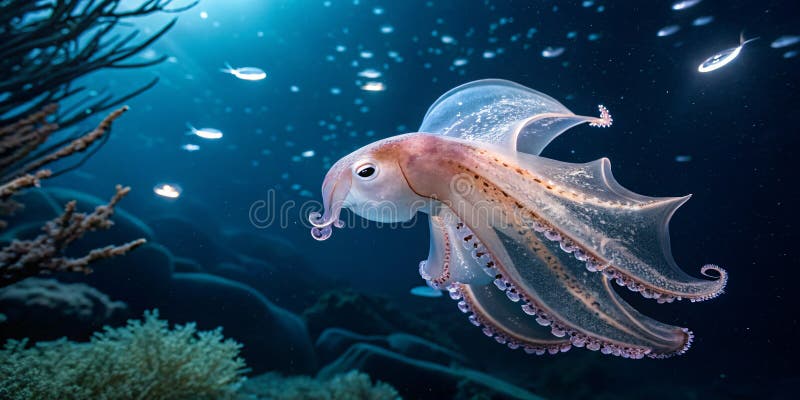 Oceanic Grace: the Enchanting Octopus Stock Illustration - Illustration ...