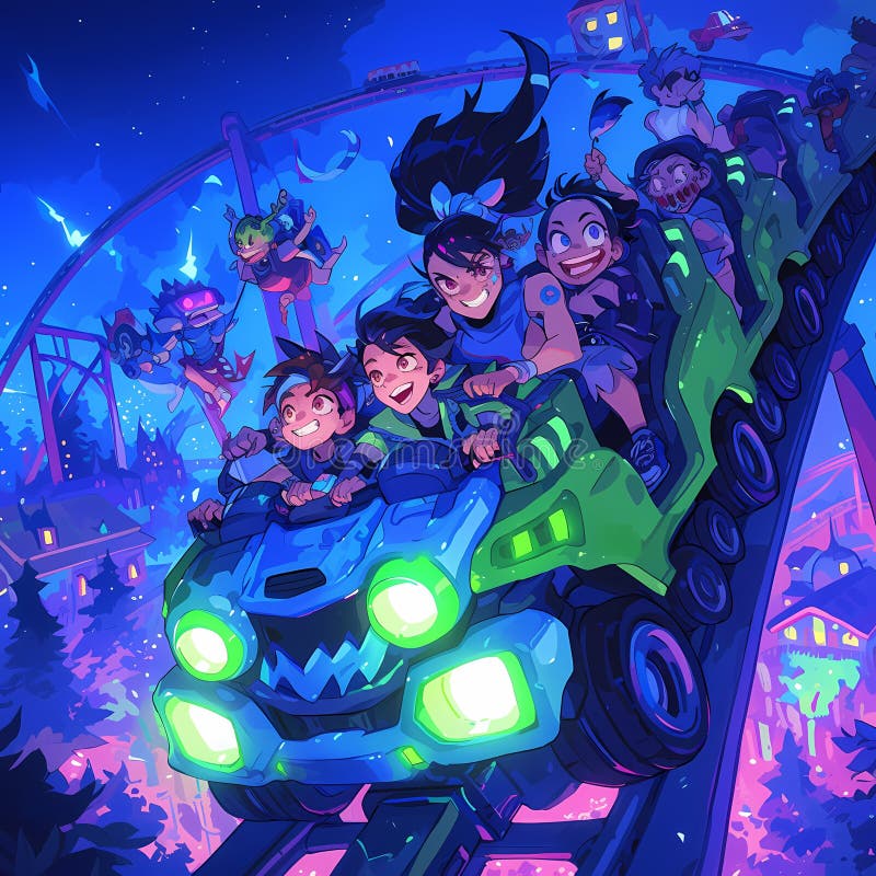 Futuristic Rollercoaster Stock Illustrations – 78 Futuristic ...