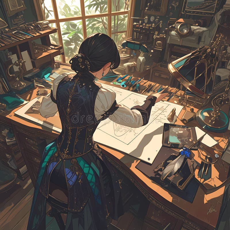 Creative Genius at Work: Sketching the Future Stock Illustration ...