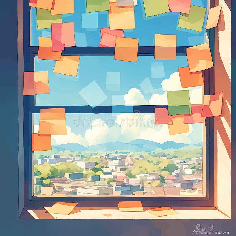 A Window to Imagination stock illustration. Illustration of ...