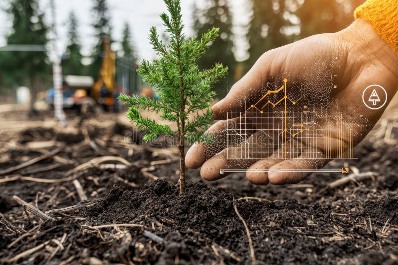 Dynamic Environmental Sustainability Concept with Seedling and Data ...