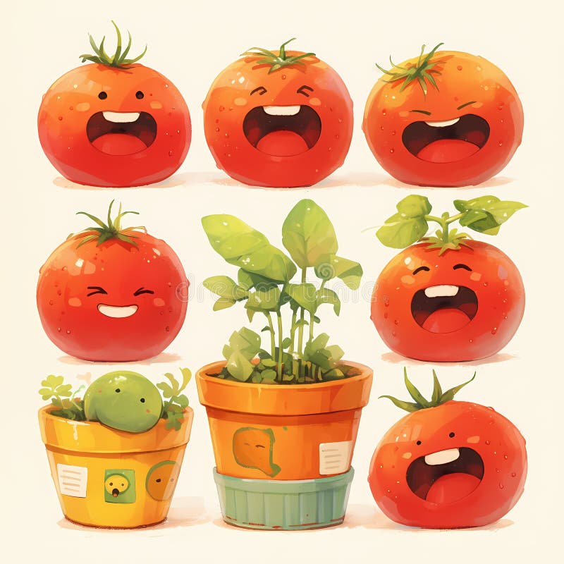 Hilarious Tomato Stand-Up Comedians Stock Illustration - Illustration ...