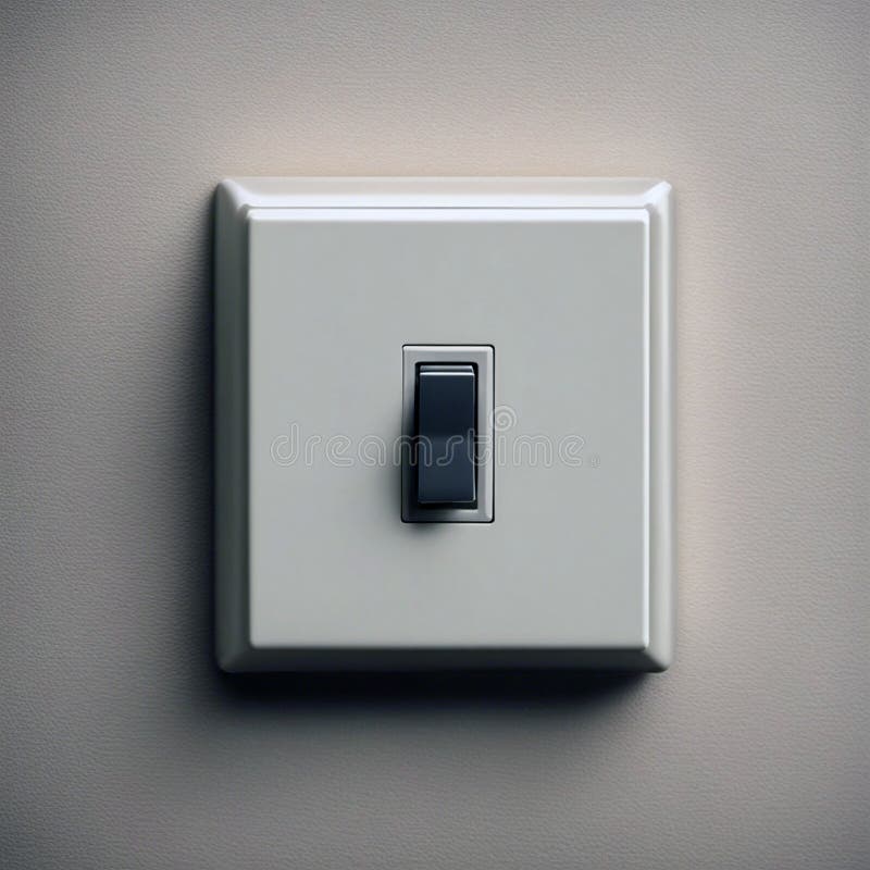 Simplicity in Switch: Modern Light Switch on Wall Stock Illustration ...