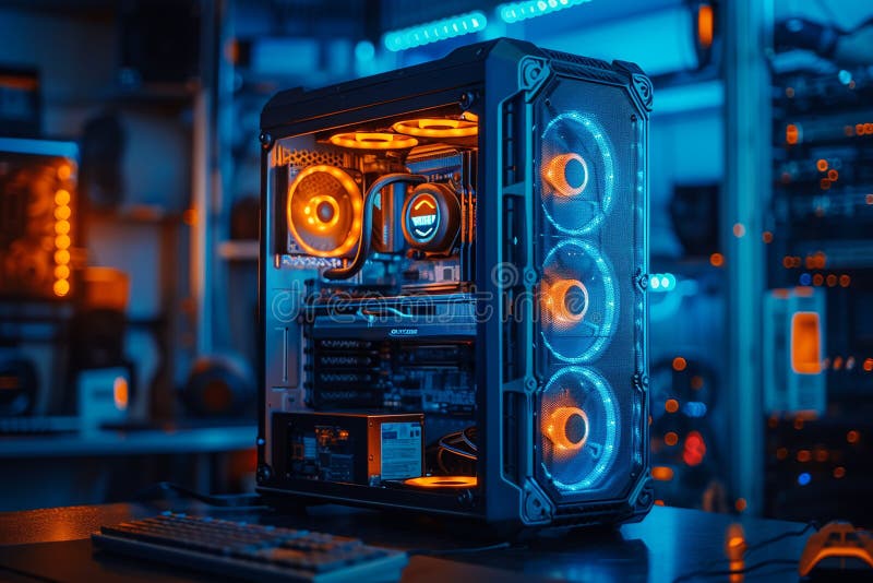 Futuristic High Tech Computer Components Stock Illustration ...