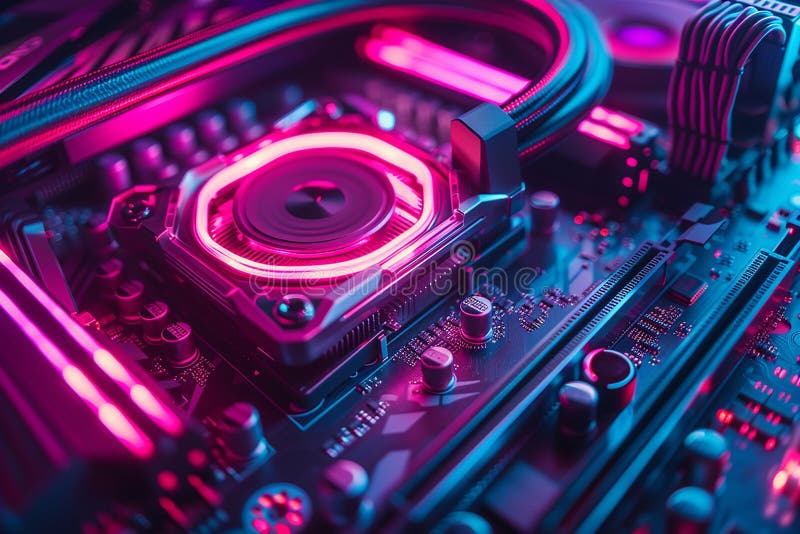 Futuristic High Tech Computer Components Stock Illustration ...