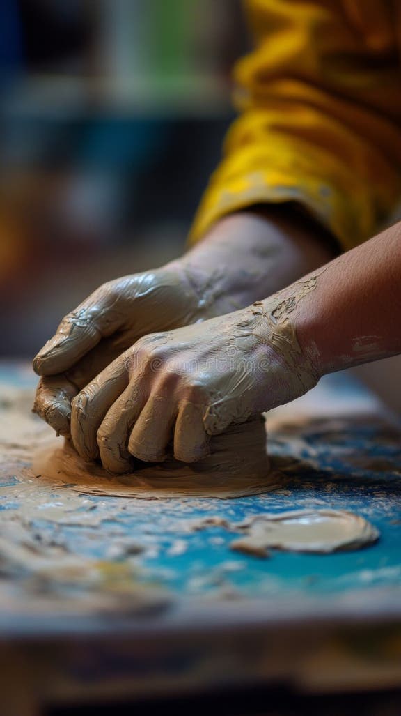 Hands Shaping Clay Embody the Art of Pottery. the Creative Process ...