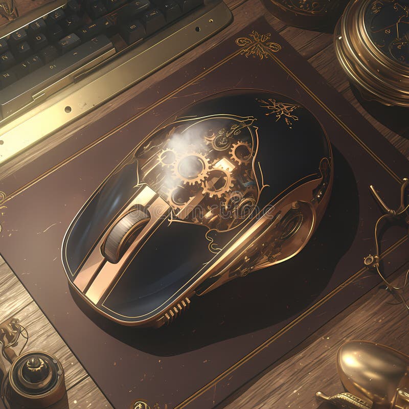 Steampunk Mouse: a Vintage Computing Masterpiece Stock Illustration ...