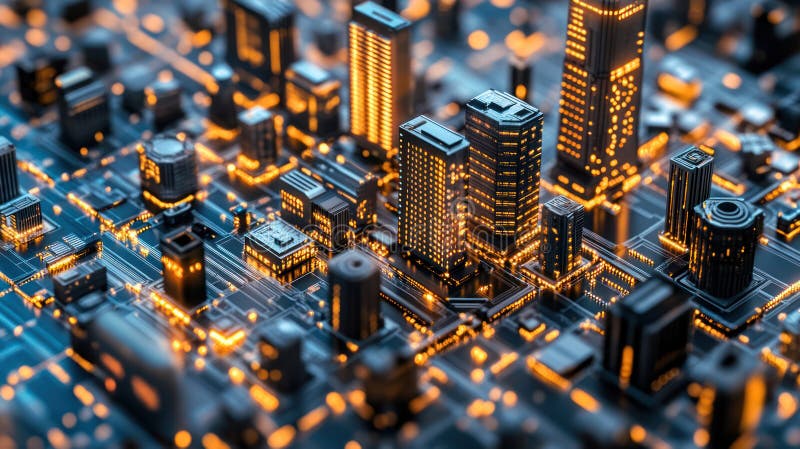 Futuristic Holograms Closeup with Advanced Technology and Vivid Colors ...