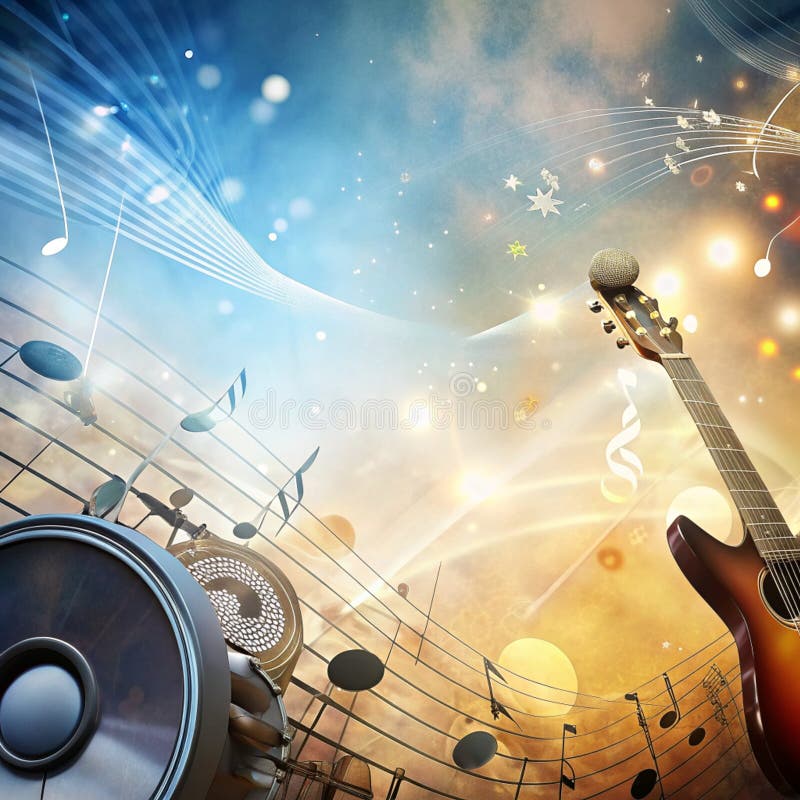 The Light of Music stock illustration. Illustration of aesthetic ...