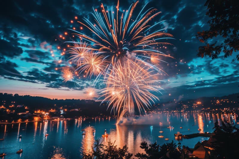 Explosive Celebration: Spectacular Large-Scale Professional Fireworks ...