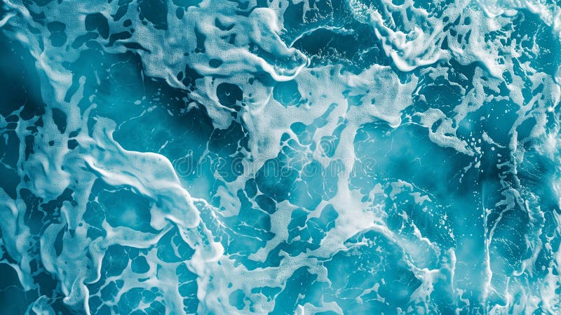 Abstract Aerial View of Ocean Foam Patterns Stock Illustration ...