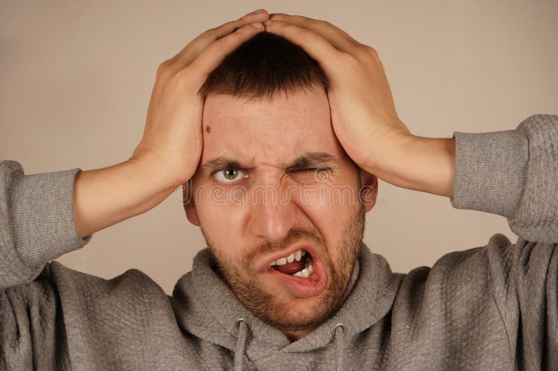 The Image Captures the Feeling of Pressure and Anxiety. a Man Holds ...