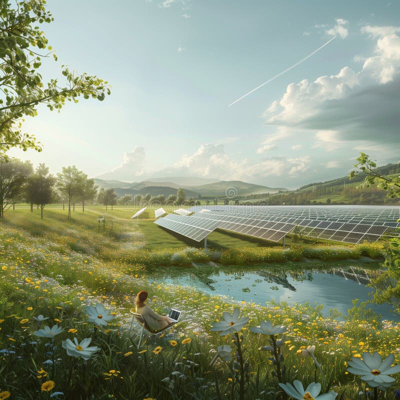 Harmony between Nature S Beauty and Modern Eco-friendly Technology ...