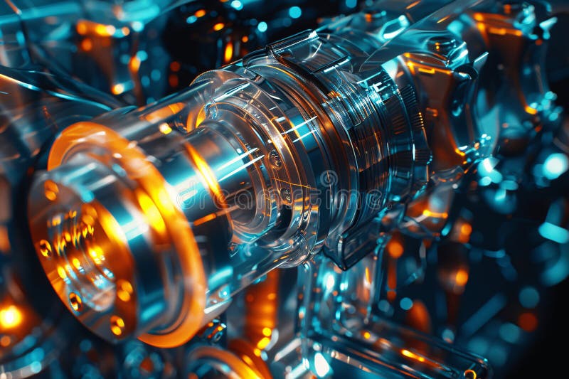 Transparent Glass Engine Visualization Glass-Constructed Automobile ...