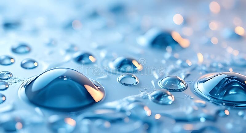 Hyperrealistic Wallpaper with Abstract Water Droplets and Reflective ...