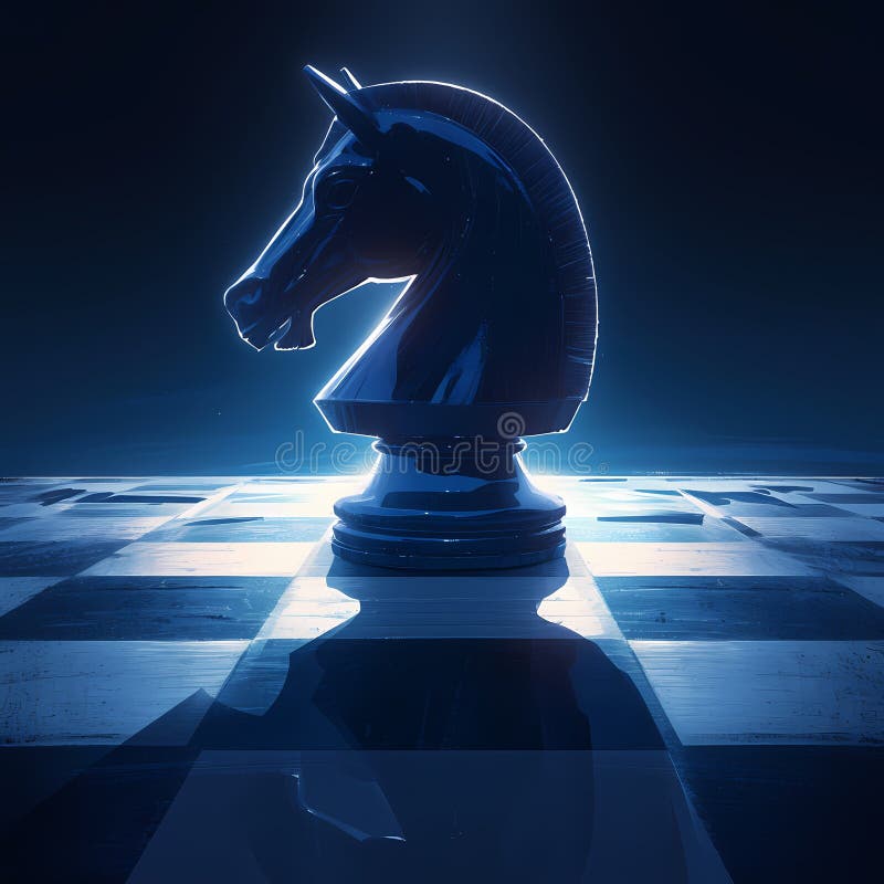 Powerful Chess Knight: a Symbol of Strategy and Honor Stock ...