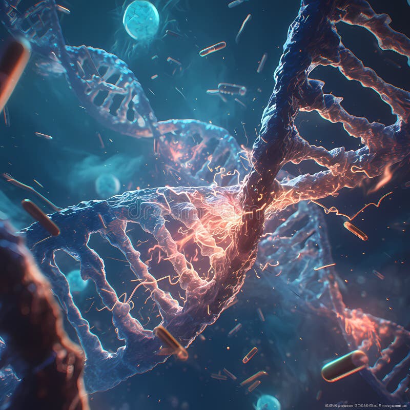 Exploring Genetic Code: a Journey through DNA Molecules Stock ...