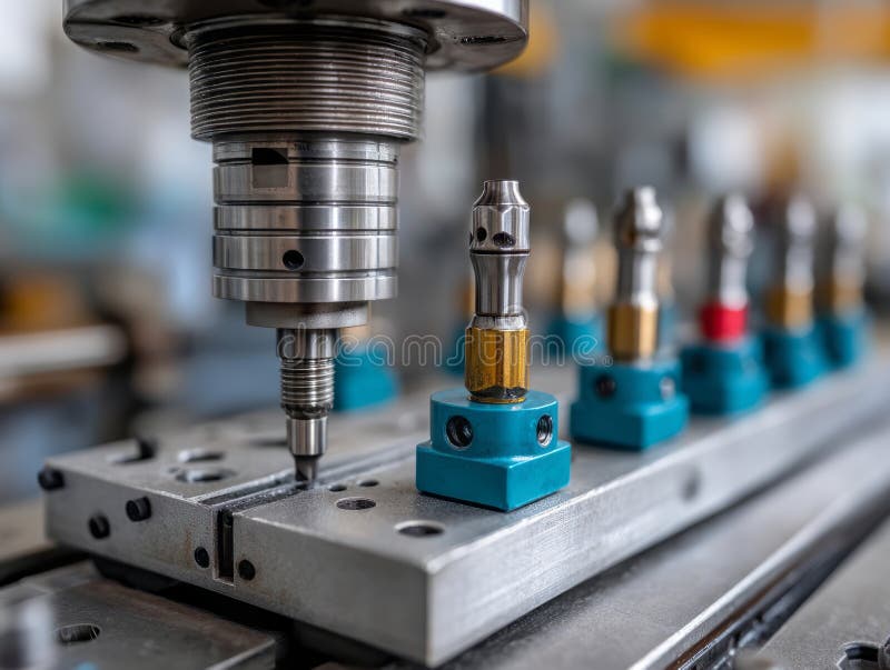 Precision Manufacturing Process with Machinery and Tools in Industrial ...