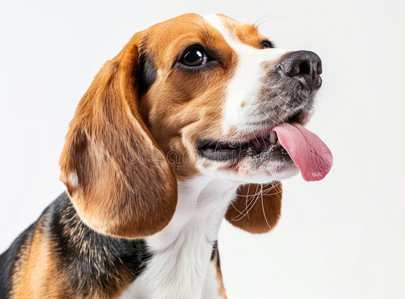 A Close-up of a Happy Beagle with Bright Eyes and a Playful Expression ...