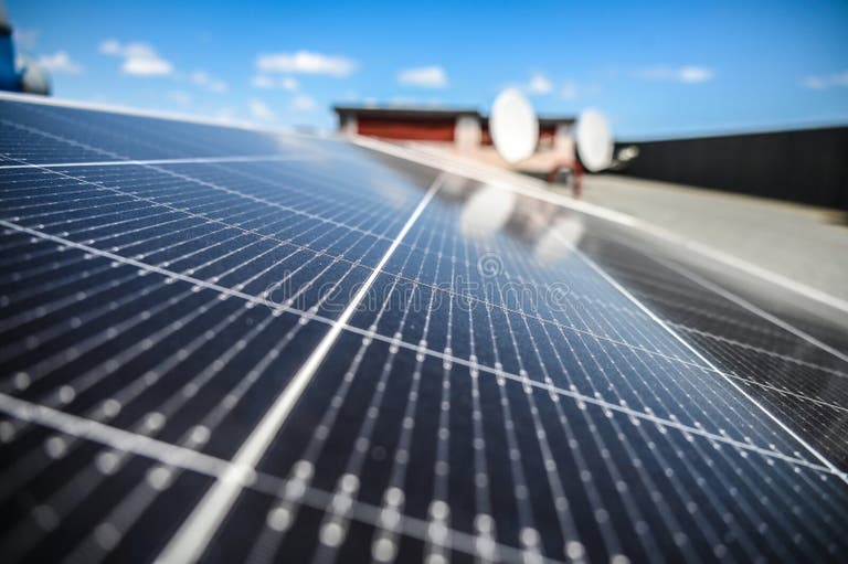 Urban Solar: Green Energy for City Living Stock Image - Image of urban ...