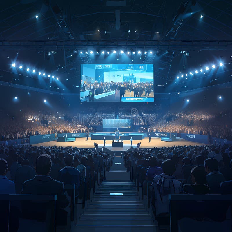 Engaged Audience at an Event Stock Illustration - Illustration of ...