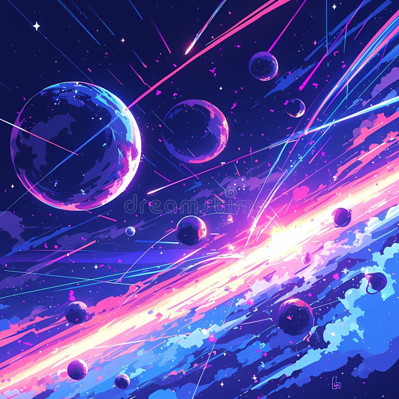 Stellar Vibes: Abstract Cosmos Stock Image Stock Illustration ...