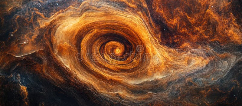 Closeup Image of Galactic Vortex with Swirling Patterns and Textures ...