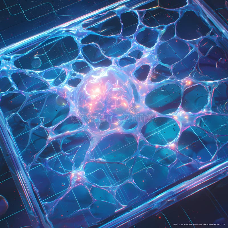 Molecular Structure: Aesthetic Blue and Pink Crystals Stock ...