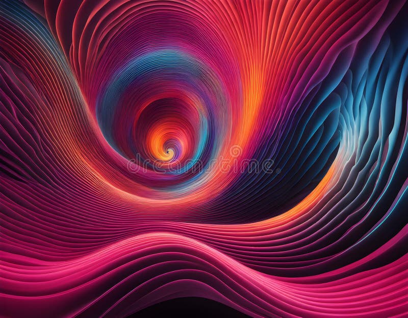 This Image Captures a Mesmerizing Distorted Wave Field, Symbolizing the ...