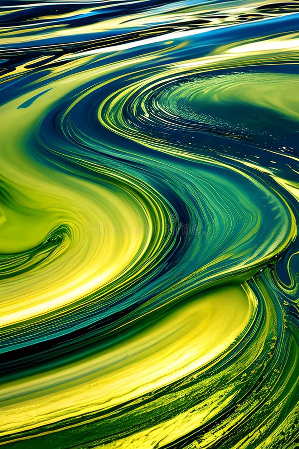 Liquid Fluid Texture Swirling Paint Generated by Ai Stock Illustration ...