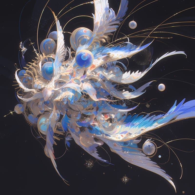 Vibrant Cosmic Creatures: a Magical Display Stock Illustration ...