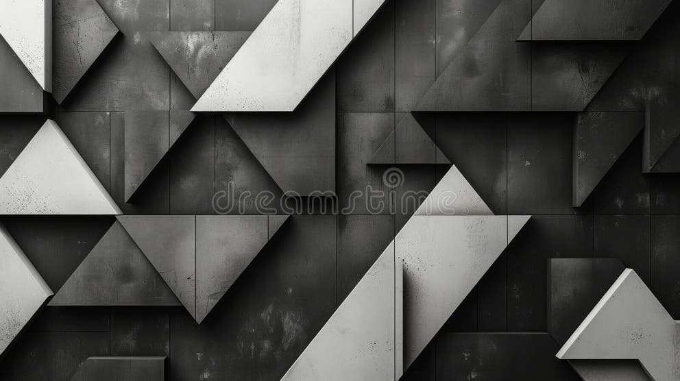 Monochromatic Geometric Puzzle Stock Photo - Image of monochromatic ...