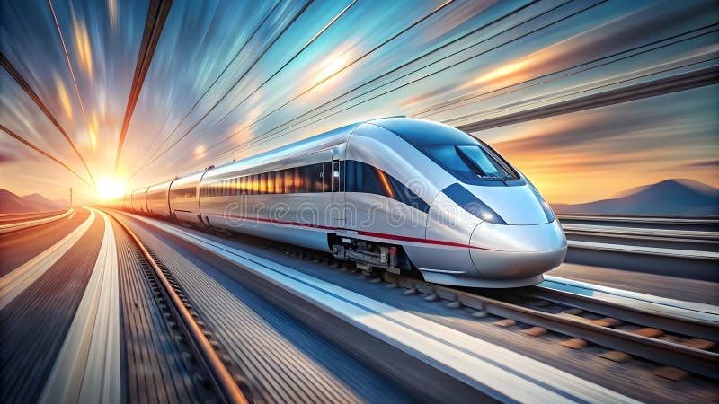 Paced Futuristic Express Train Stock Illustrations – 6 Paced Futuristic ...