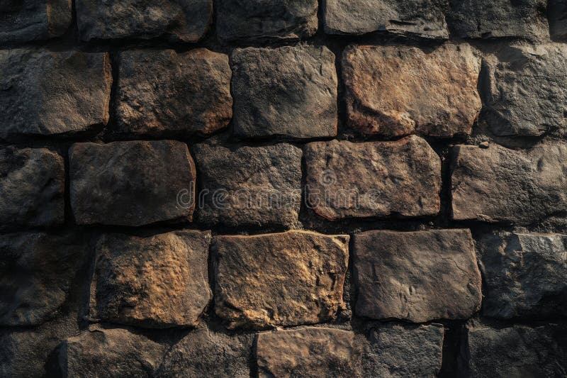 Overhead View of Brick Wall Segment Stock Illustration - Illustration ...