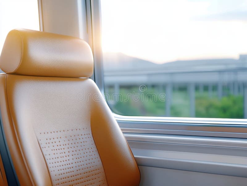 This Image Captures a Peaceful and Calming Moment Inside a Train Stock ...